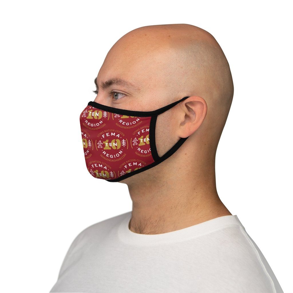 FEMA REGION TEN - RED - fitted face mask – NO AGENDA SHOP